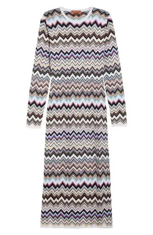 Missoni Zigzag Long Sleeve Maxi Dress - Smspl