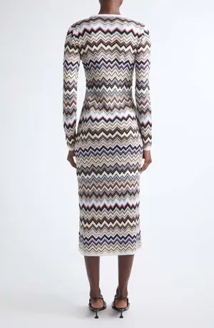 Missoni Zigzag Long Sleeve Maxi Dress - Smspl