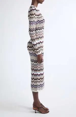 Missoni Zigzag Long Sleeve Maxi Dress - Smspl