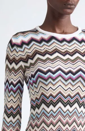 Missoni Zigzag Long Sleeve Maxi Dress - Smspl