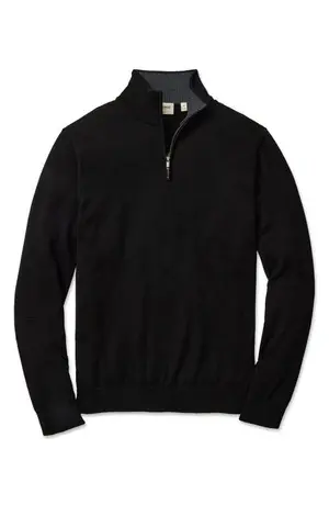 Bonobos Merino Wool Quarter Zip Sweater - Black