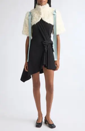 Sandy Liang Mohair Blend Bolero Jacket