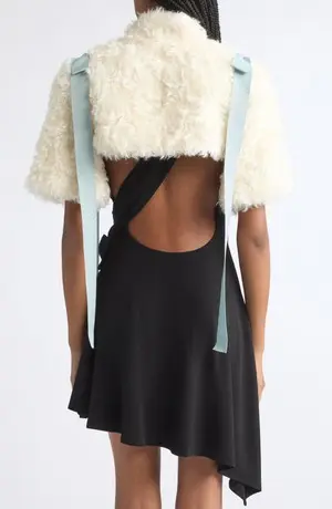 Sandy Liang Mohair Blend Bolero Jacket