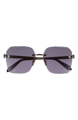 BVLGARI Serpenti Forever Rimless Square Sunglasses - Gold/smoke