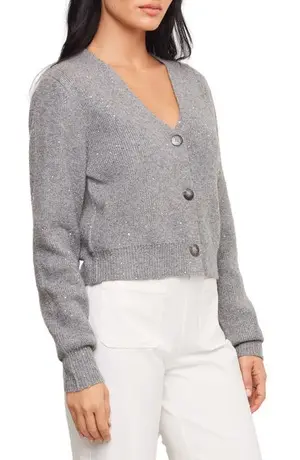 Fifteen Twenty Nae Sequin Crop Cardigan