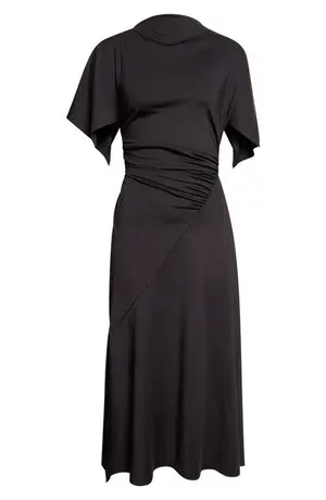 Victoria Beckham Blousey Midi Dress - Black