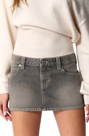 PACSUN Piper Micro Miniskirt - Dark Indigo