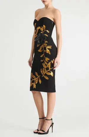 HELSI Chiara Sequin Strapless Cocktail Dress
