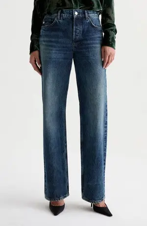 Ag Billie High Waist Straight Leg Jeans - Immersion