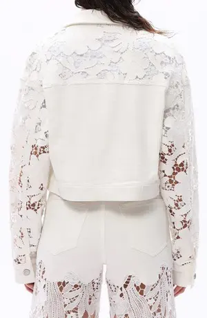 BAYEAS Lace Detail Crop Jacket