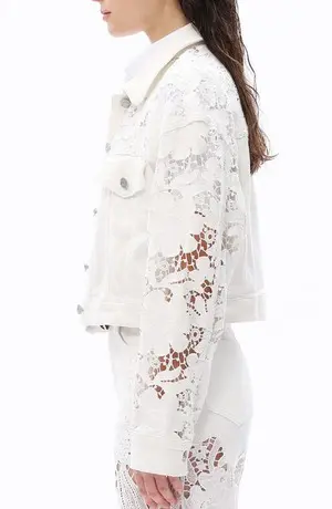 BAYEAS Lace Detail Crop Jacket