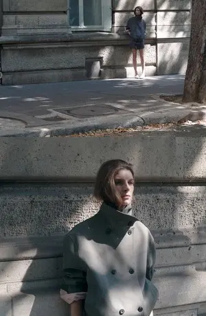 Mango Funnel Neck Trench Coat With Belt