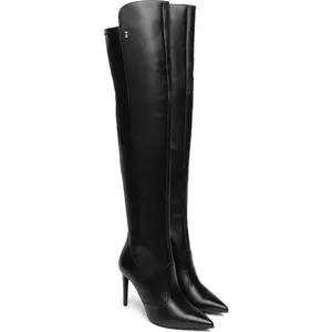 NEROGIARDINI Over The Knee Stretch Boot - Black