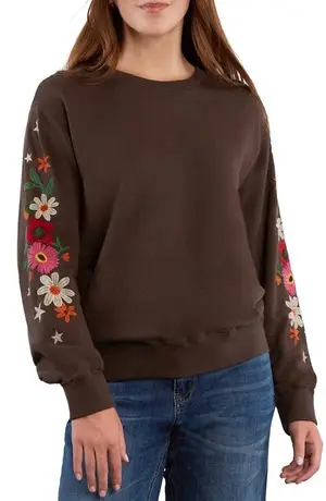 BILLY T Windsor Garden Sweatshirt - Chocolate Brown