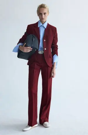 Mango Wool Blend Suit Blazer
