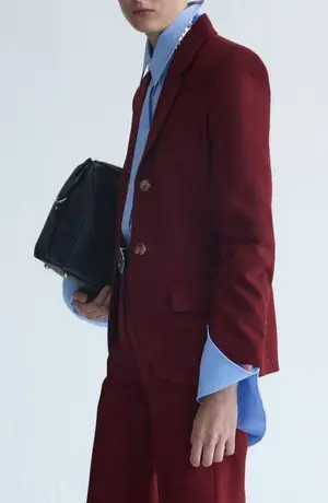 Mango Wool Blend Suit Blazer