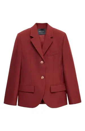 Mango Wool Blend Suit Blazer