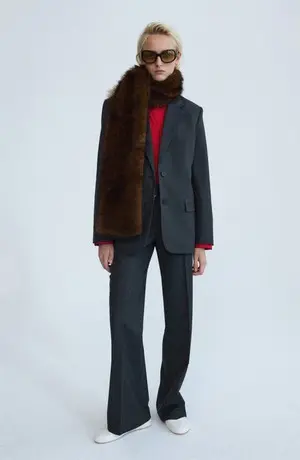 Mango Wool Blend Suit Blazer