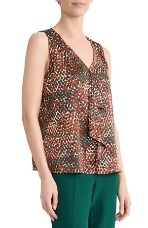 KASPER Cascade Print Sleeveless Top