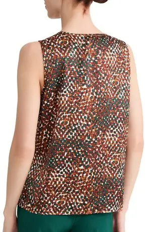 KASPER Cascade Print Sleeveless Top