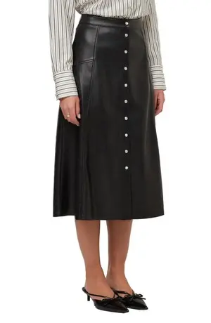Fifteen Twenty Esmeralda Faux Leather Midi Skirt