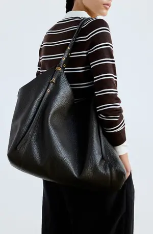 Mango Striped Polo Collar Sweater