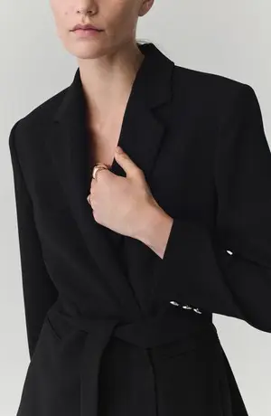 Mango Tie Waist Blazer