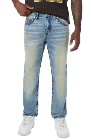 True Religion Rocco Big T Slim Fit Jeans - Bootcut Bleach Medium Wash