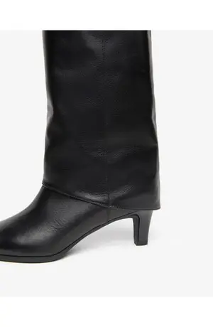 NEROGIARDINI Pointed Toe Cuff Leather Boot