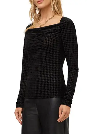 Fifteen Twenty Payton Velvet Burnout Drape Top