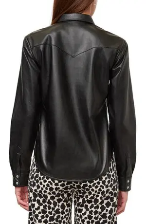Fifteen Twenty Anna Faux Leather Shirt