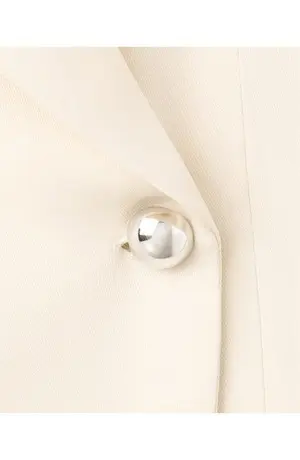 Mango Metallic Button Linen Blend Blazer