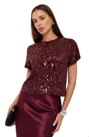 Fifteen Twenty Stacey Sequin Top