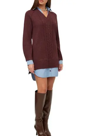 Fifteen Twenty Carrie Mixed Media Dress