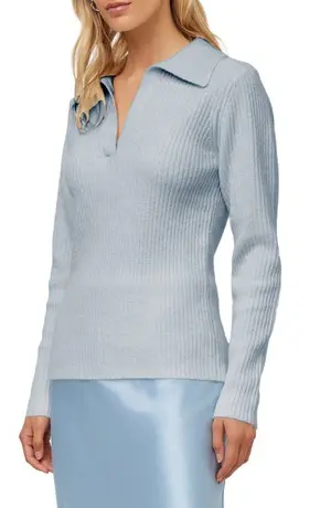 Fifteen Twenty Daphne Collar Rib Sweater - Glacier