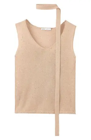 Mango Sequin V-neck Sweater