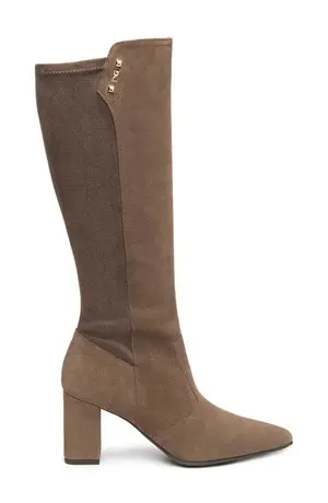 NEROGIARDINI Square Toe Stretch Knee High Boot
