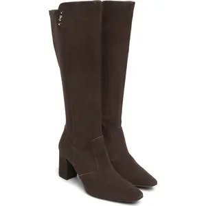 NEROGIARDINI Pointed Toe Stretch Knee High Boot - Chocolate
