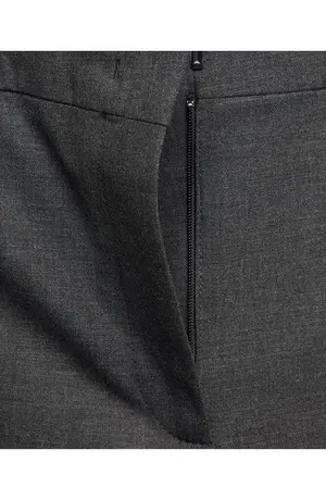 Mango Straight Leg Wool Blend Suit Pants