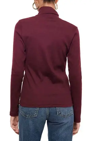 Fifteen Twenty Rhonda Drape Neck Rib Sweater