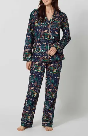BEDHEAD PAJAMAS Print Organic Cotton Pajamas - Nativity