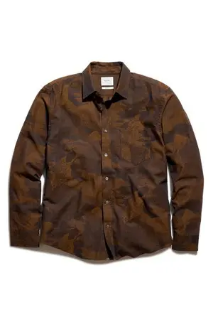 Billy Reid Cypress Archive Peacock Cotton Jacquard Button-up Shirt