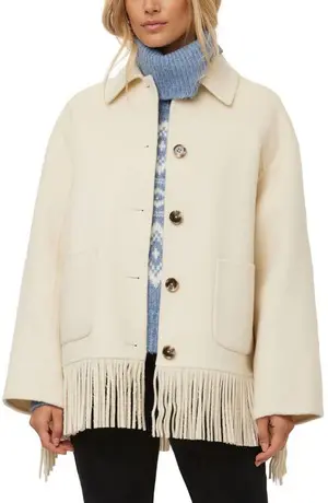 Fifteen Twenty Yara Fringe Wool Blend Jacket