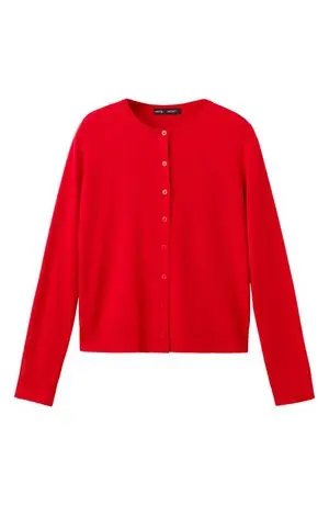 Mango Crewneck Cardigan - Red