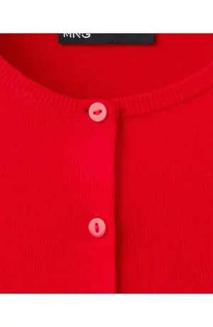 Mango Crewneck Cardigan - Red