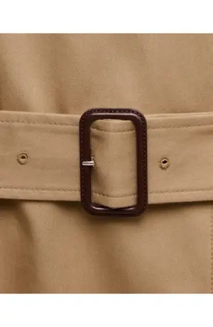 Mango Belted Double Breasted Trench Coat