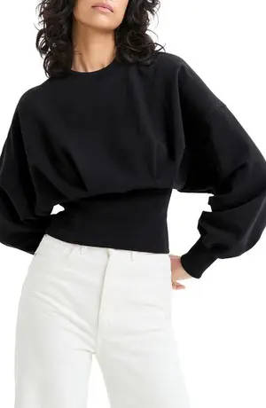 MARCELLA Maris Stretch Cotton Sweatshirt - Black