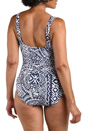 MAXINE OF HOLLYWOOD Bohemia Ruched One-piece Swimsuit