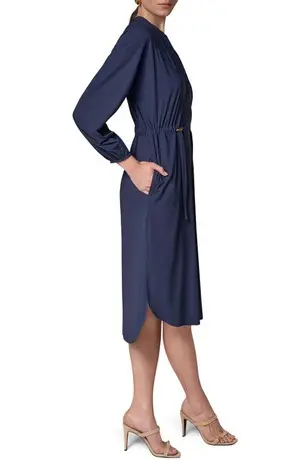 DONNA KARAN WEEKEND Split Neck Shirtdress