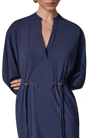 DONNA KARAN WEEKEND Split Neck Shirtdress